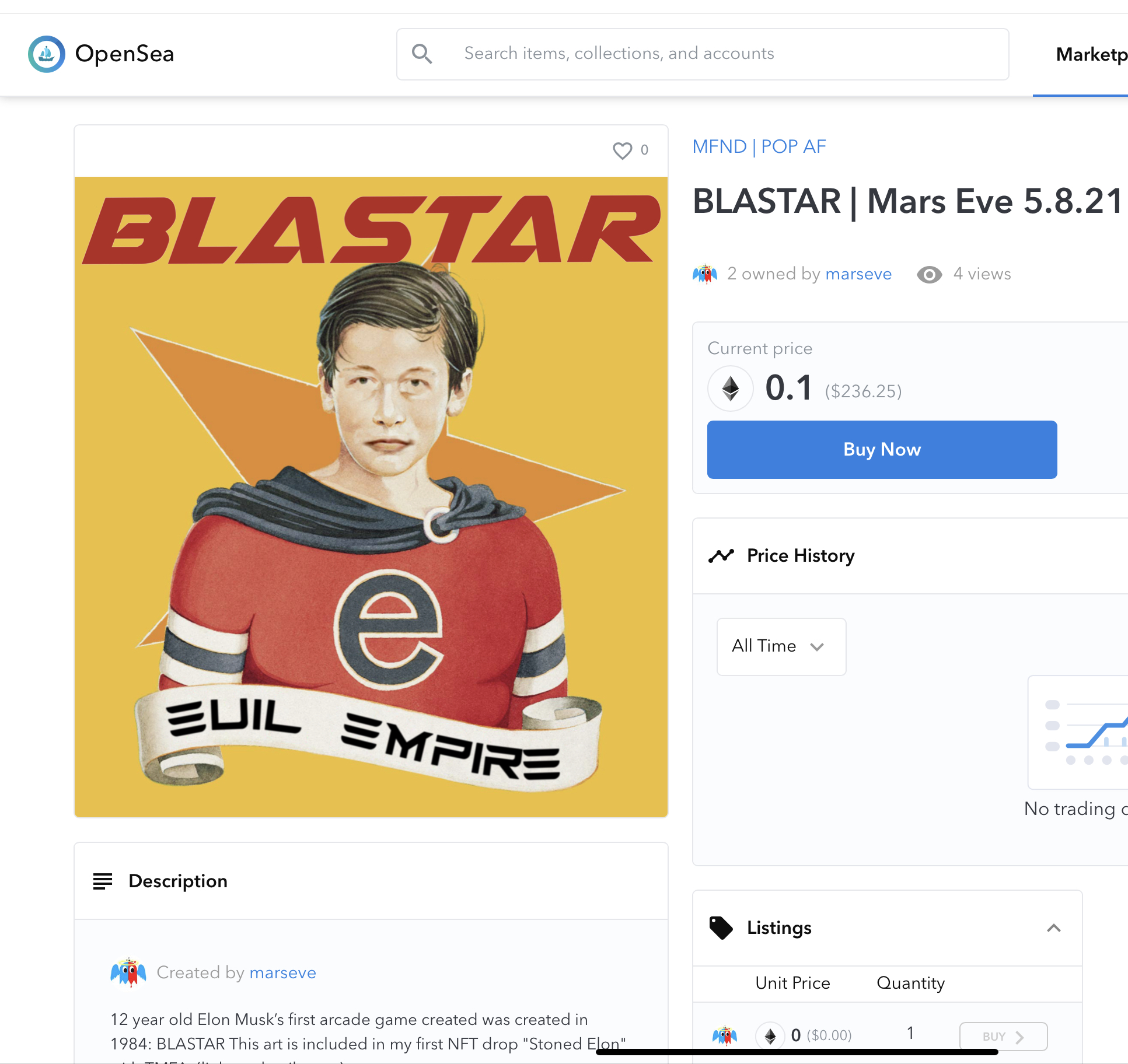 BLASTAR | Stoned Elon Musk NFT – MFND LABS | ai art research